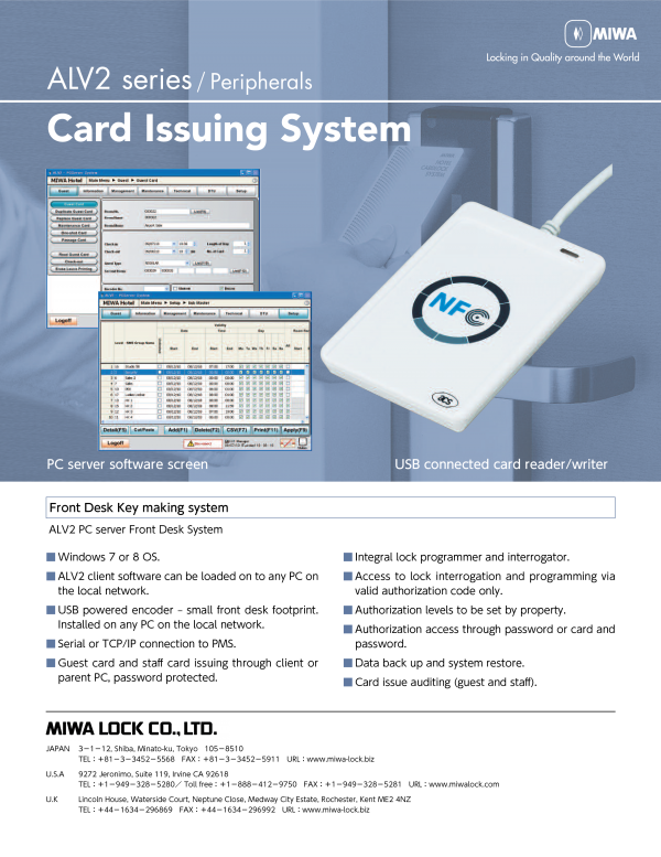 Miwa ALV2 Card Issuing System – Intego Technologies